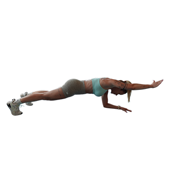 Cómo hacer Plancha con elevación de brazo para mujer ️】